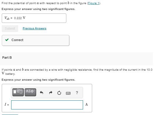 Solved If points a and b are connected by a wire with | Chegg.com