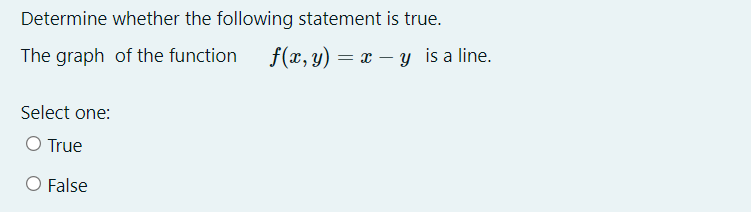 Solved Determine whether the following statement is true. | Chegg.com