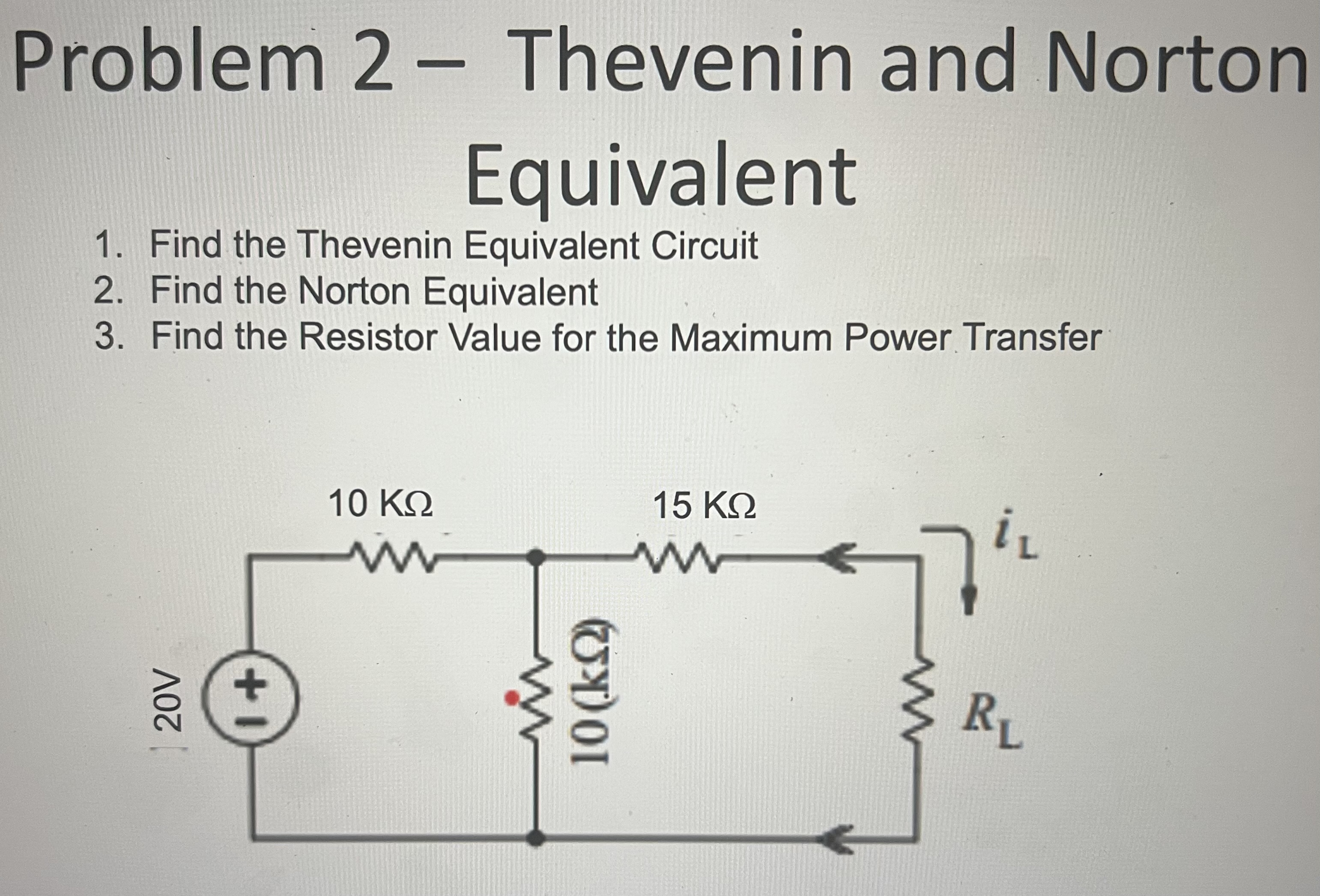 Solved Problem 2 - Thevenin and Norton Equivalent Find the | Chegg.com