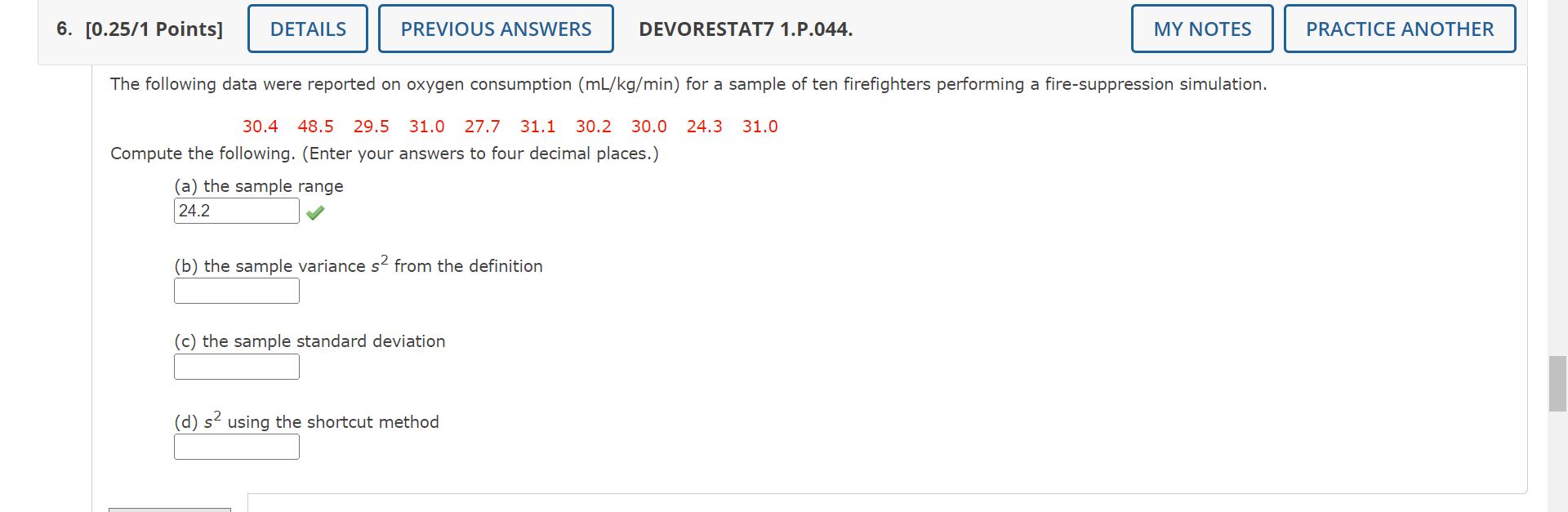 Solved The following data were reported on oxygen | Chegg.com
