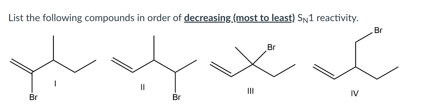[solved] List The Following Compounds In Order Of Decreas
