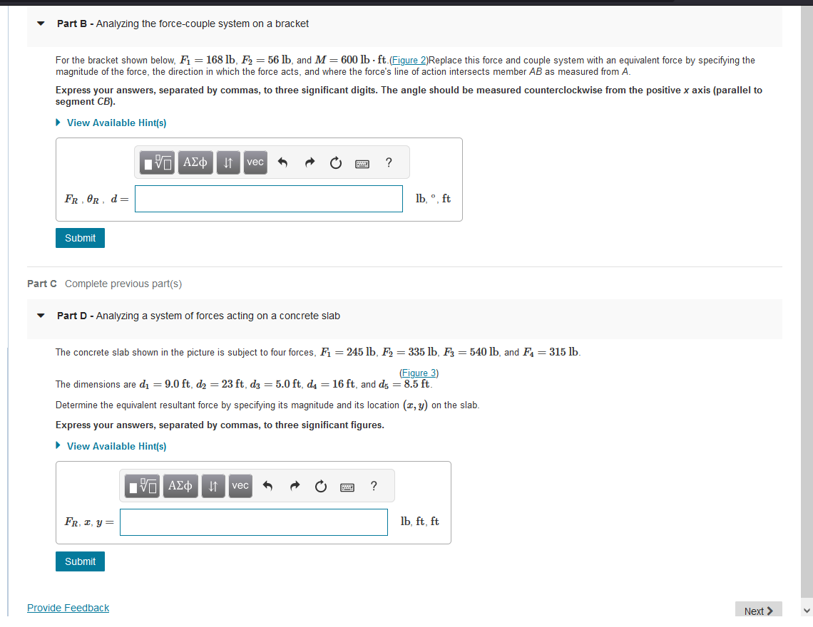 Solved To replace force-couple systems with an equivalent | Chegg.com