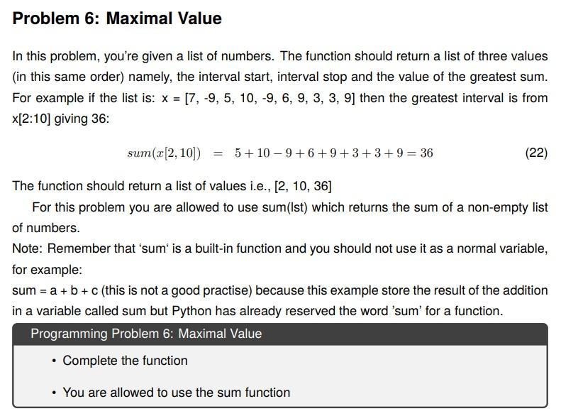 Solved Problem 6 Maximal Value In This Problem Youre 2145
