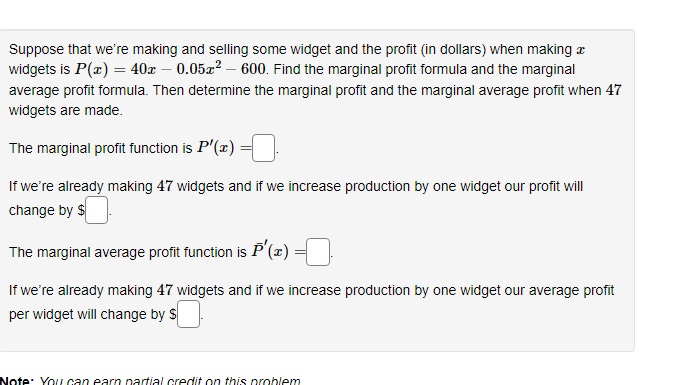 Solved Suppose that we're making and selling some widget and | Chegg.com