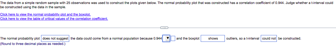Solved be constructed using the data in the sample. The | Chegg.com