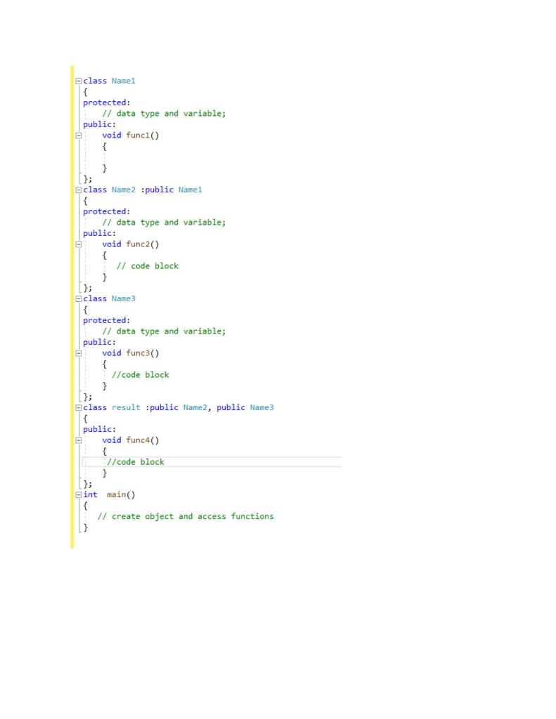 Solved Write a program where, in the base class called | Chegg.com