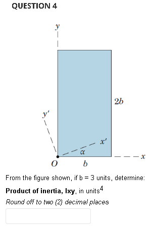 Solved QUESTION 3 From the figure shown, if b=3 units, | Chegg.com