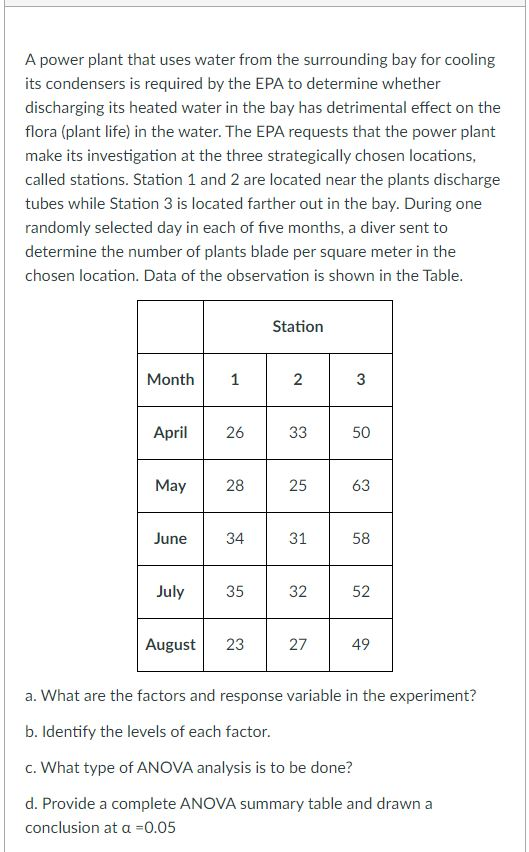 Solved A power plant that uses water from the surrounding | Chegg.com
