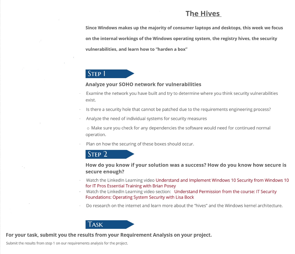 Solved The Hives Since Windows makes up the majority of | Chegg.com
