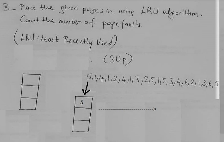 Solved 3 - Place the given pages in using LR U algorithm. | Chegg.com