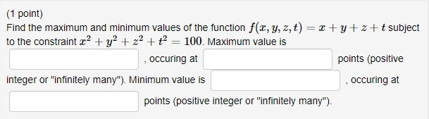 Solved Find The Maximum And Minimum Values Of The Function