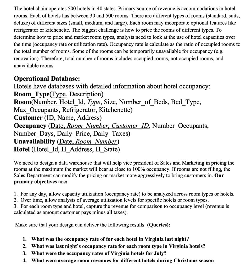 Solved The hotel chain operates 500 hotels in 40 states. | Chegg.com