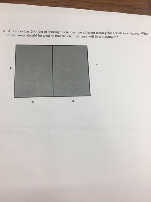 Solved A rancher has 200 feet of fencing to enclose two | Chegg.com