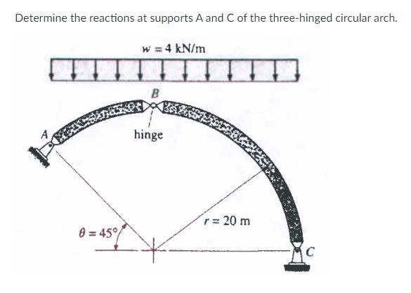 Determine the reactions at supports \\( \\mathrm{A} | Chegg.com