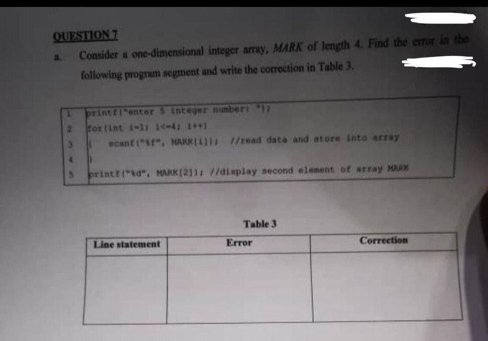 Solved QUBSTION? a. Consider a one-dimensional integer amvy. | Chegg.com Solved QUBSTION? a. Consider a one-dimensional integer amvy. | Chegg.com