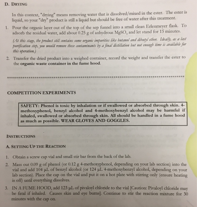 Solved What role does H2SO4 play in the Fischer | Chegg.com
