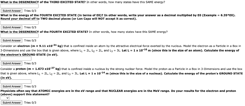 Solved Consider a 3-Dimensional Particle in a Box. Assume | Chegg.com