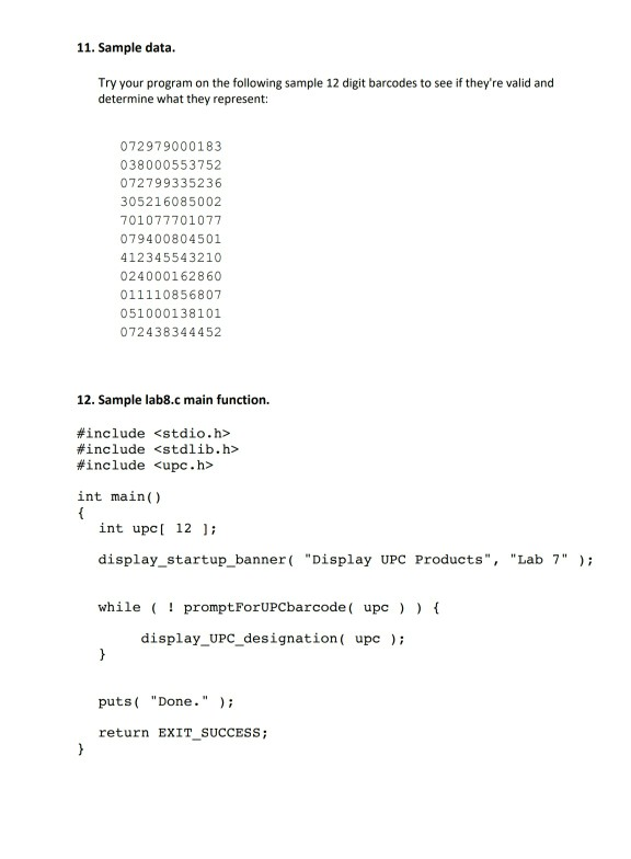 Lab Assignment 8 C Programming Spring 2020 Due: | Chegg.com