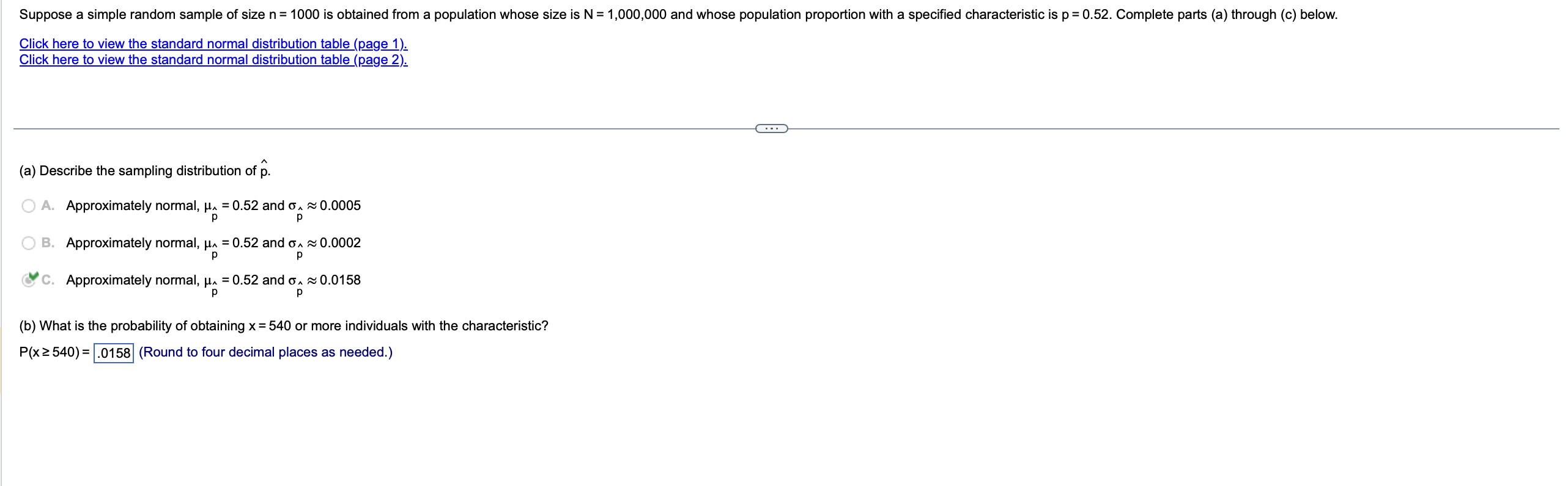 Solved Click Here To View The Standard Normal Distribution 2787