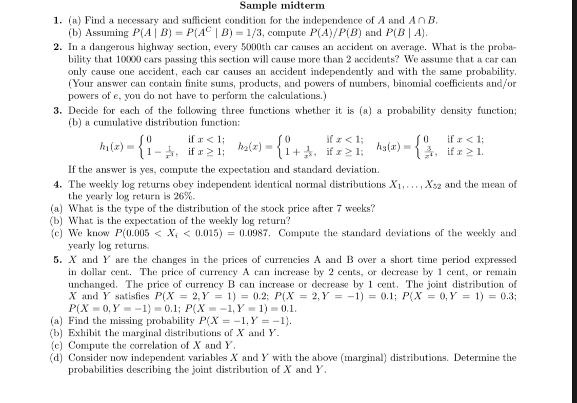 Solved (b) Assuming P(A∣B)=P(AC∣B)=1/3, compute P(A)/P(B) | Chegg.com Solved (b) Assuming P(A∣B)=P(AC∣B)=1/3, compute P(A)/P(B) | Chegg.com
