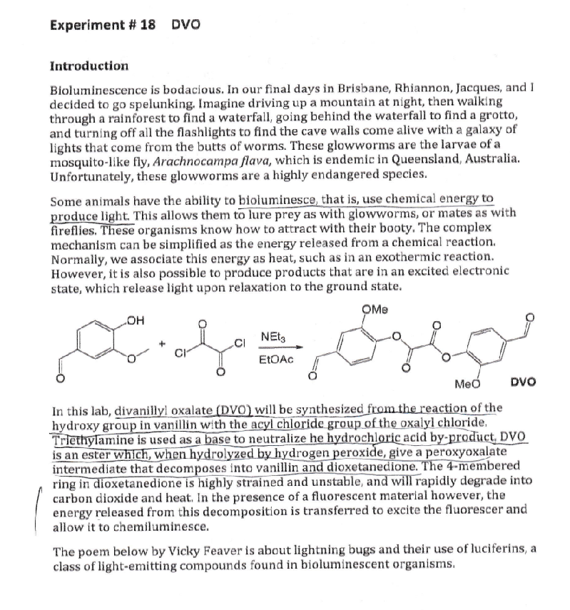 C2425 - A Greener Chemiluminescence Demonstration | Chegg.com