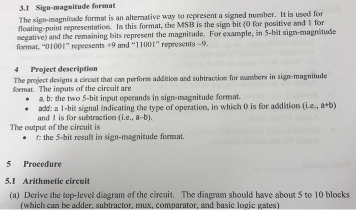 3.1 Sign-magnitude format The sign-magnitude format | Chegg.com