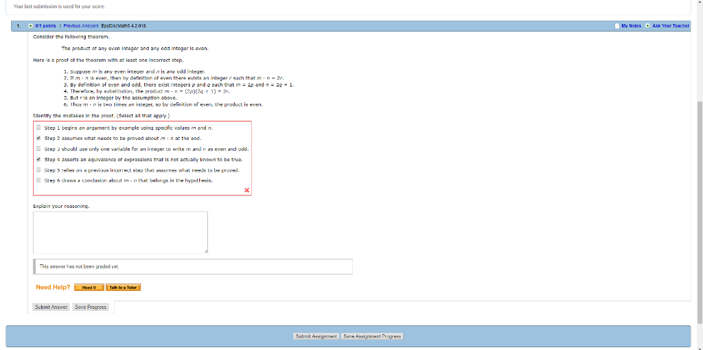 Solved Consider the following theorem. The product of any | Chegg.com