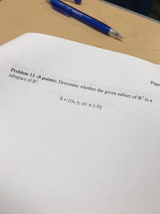 Solved Determine whether the given subset of R^3 is a | Chegg.com