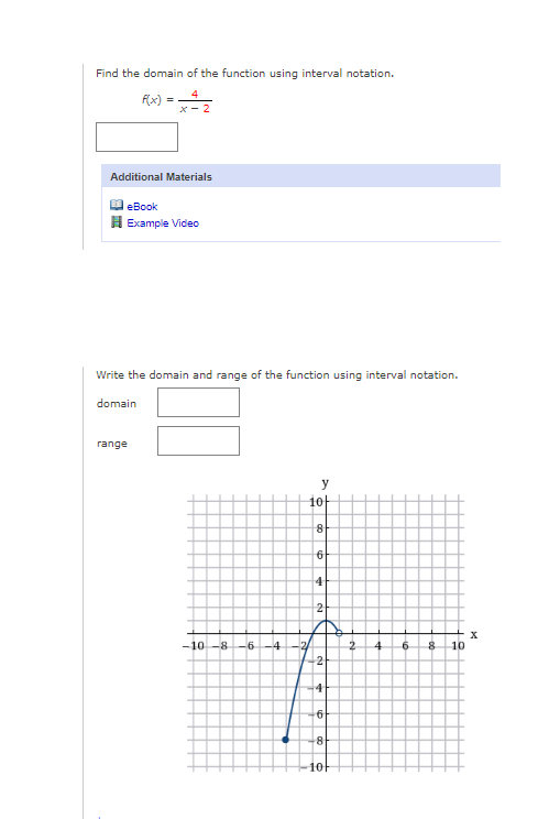 Solved Find the domain of the function using interval | Chegg.com