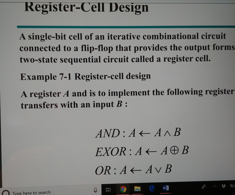 Solved Register-Cell Design A single-bit cell of an | Chegg.com