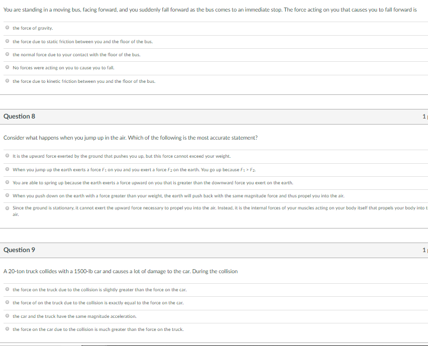 Solved You are standing in a moving bus, facing forward, and | Chegg.com