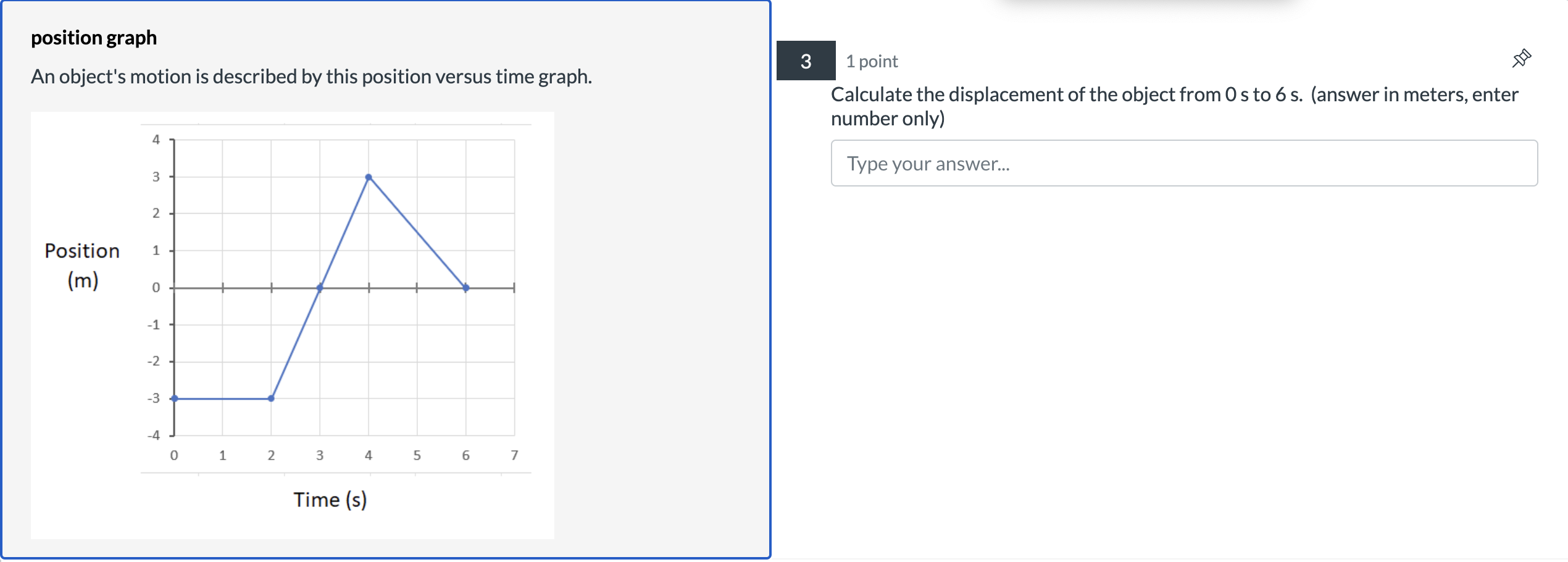 Solved Calculate the displacement of the object from 0s ﻿to | Chegg.com
