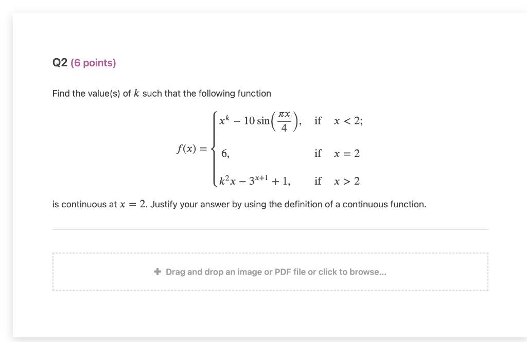 Solved Q2 (6 points) Find the value(s) of k such that the | Chegg.com