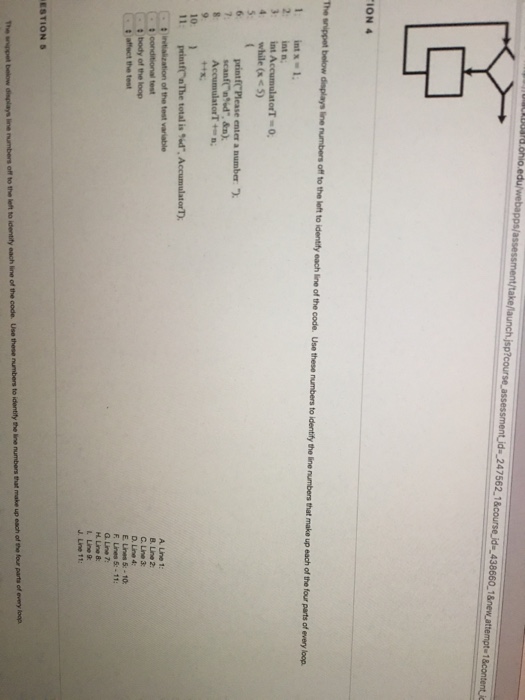 Solved The snippet below displays line numbers off to the | Chegg.com