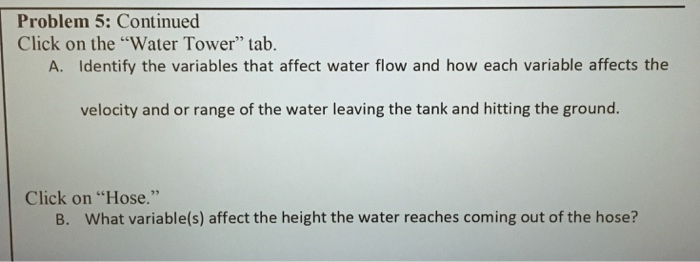 Solved Problem 5: Fluid Flow Simulations | Chegg.com