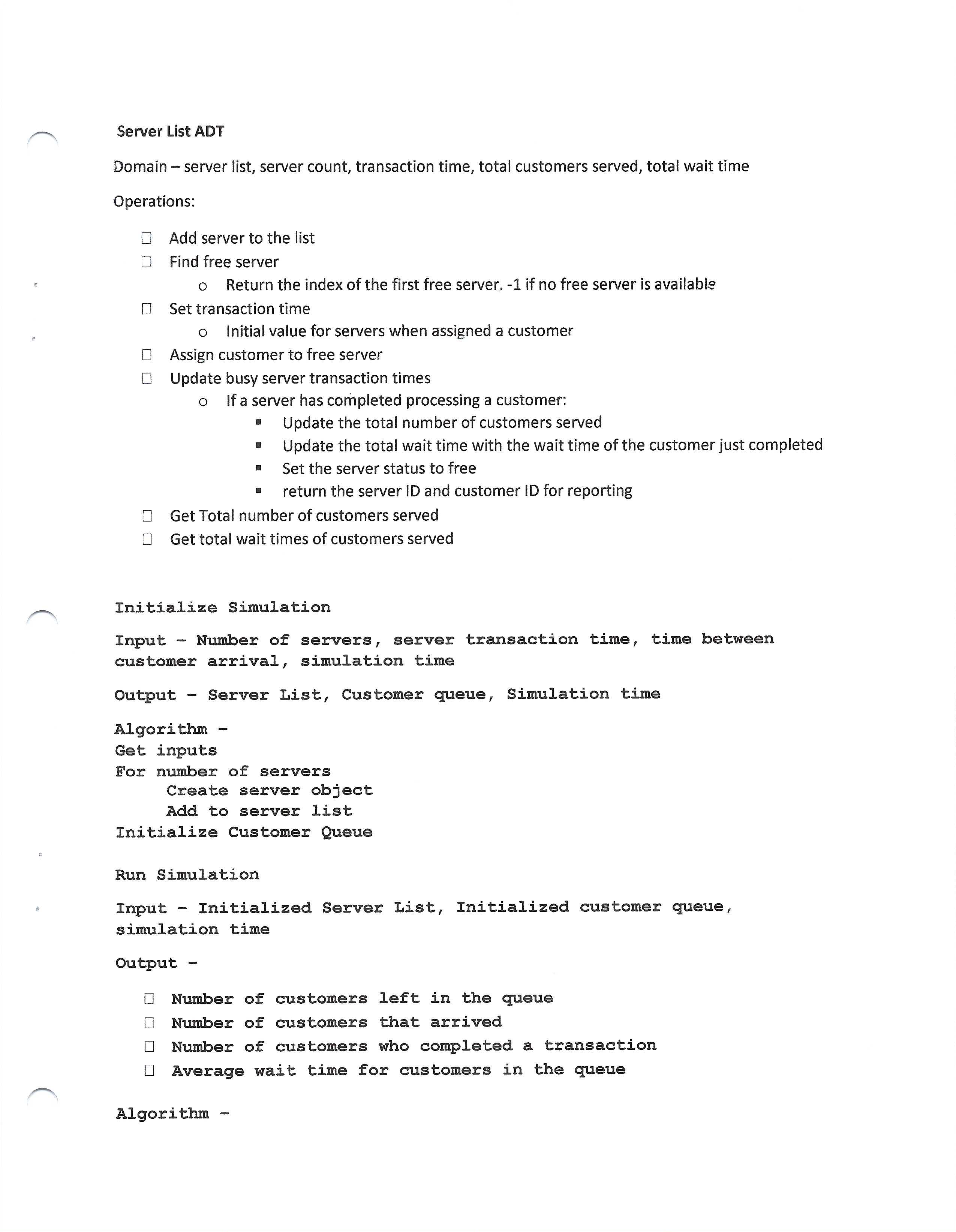 Solved Simulation Project Project Objectives 1. To develop | Chegg.com