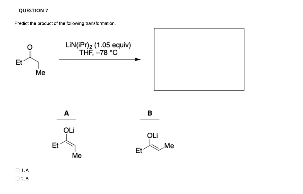 Solved Which drawing represents the correct transition state | Chegg.com