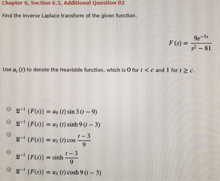 Solved Chapter 6, Section 6.3, Additional Question 02 Find | Chegg.com