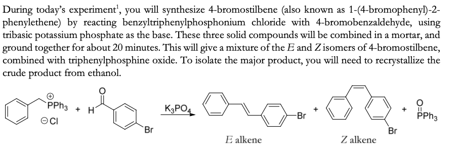 Solved During today's experiment', you will synthesize | Chegg.com