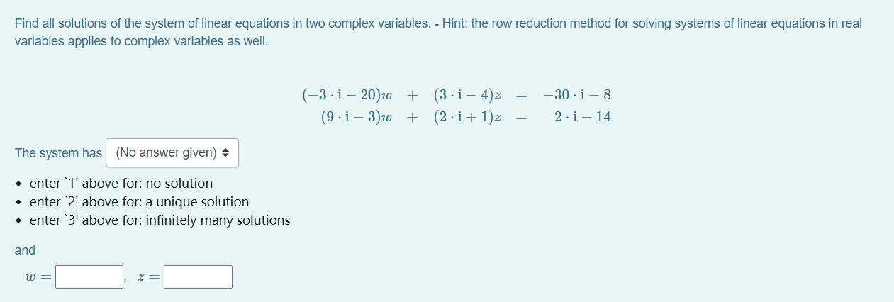 Solved Find all solutions of the system of linear equations | Chegg.com