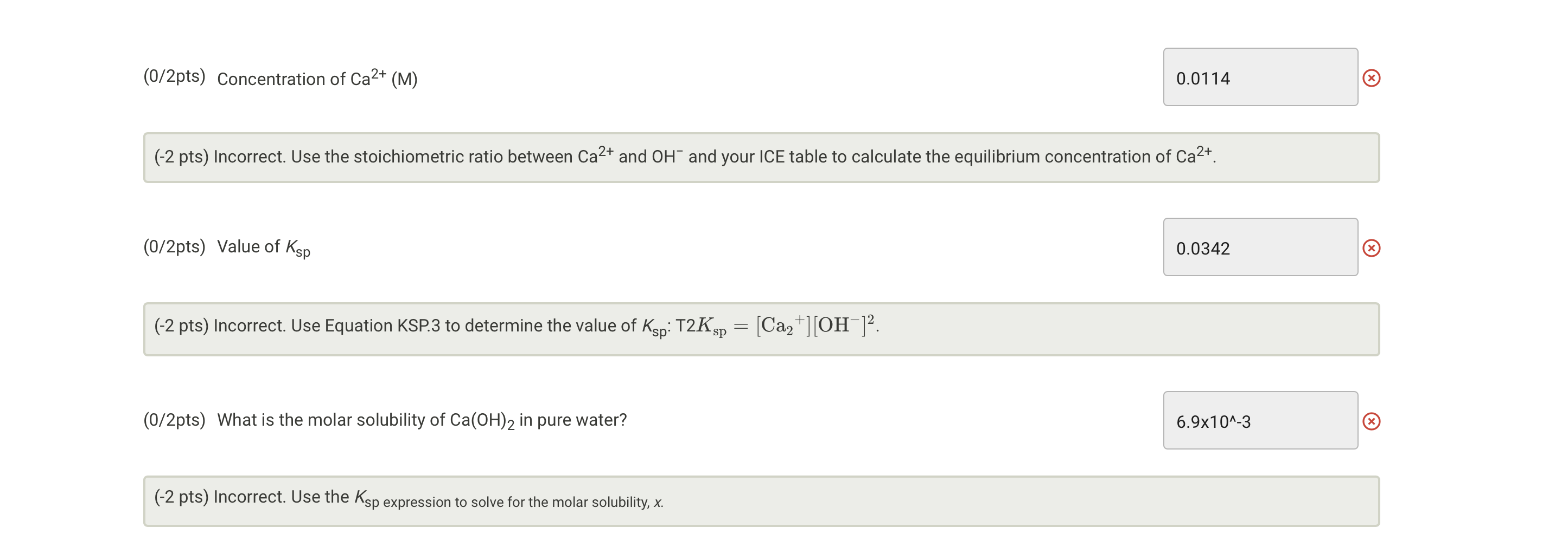 Report Table KSP.3: Titation Calculations (calcium | Chegg.com