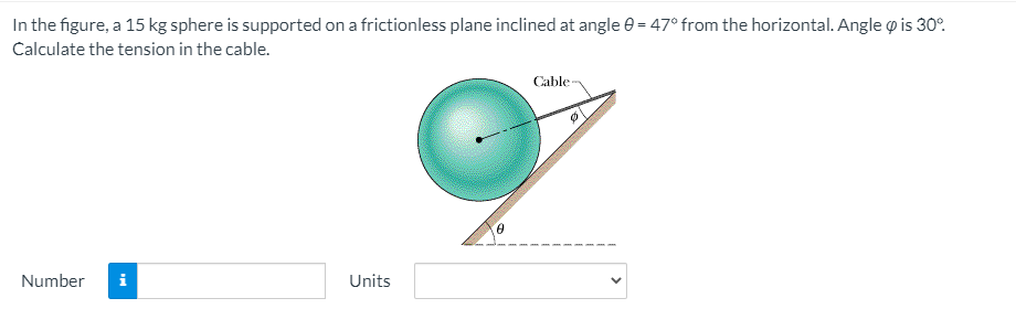 Solved In the figure, a 15 kg sphere is supported on a | Chegg.com