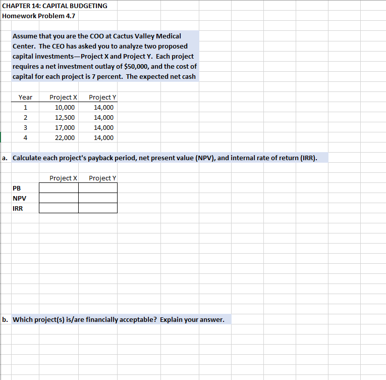 Solved Calculate each project's payback period, net present | Chegg.com
