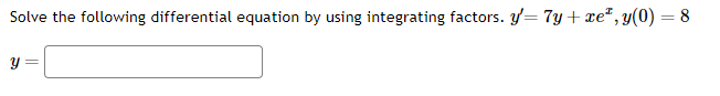 Solved Solve the following differential equation by using | Chegg.com
