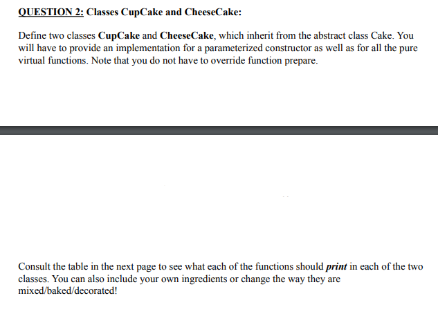Solved There are many types of cakes: Cup Cakes, Cheese | Chegg.com