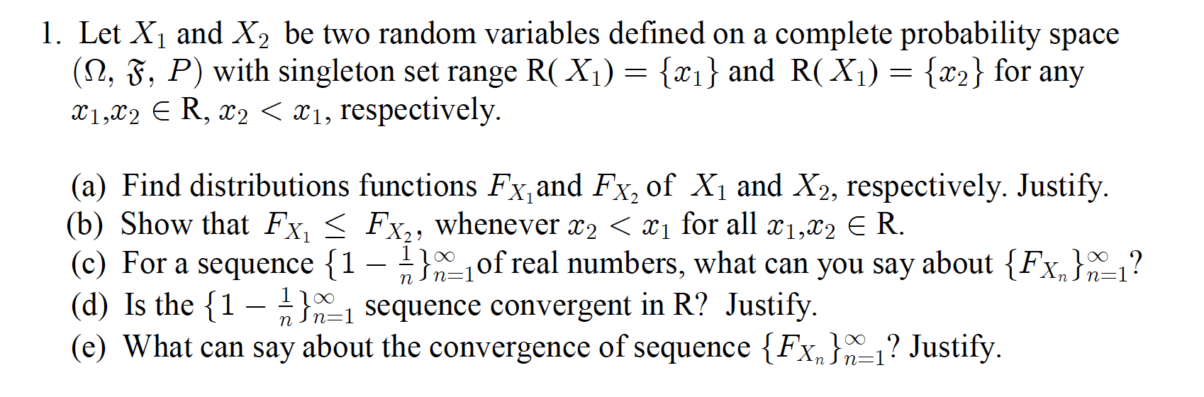 Solved 1. Let X1 and X2 be two random variables defined on a | Chegg.com