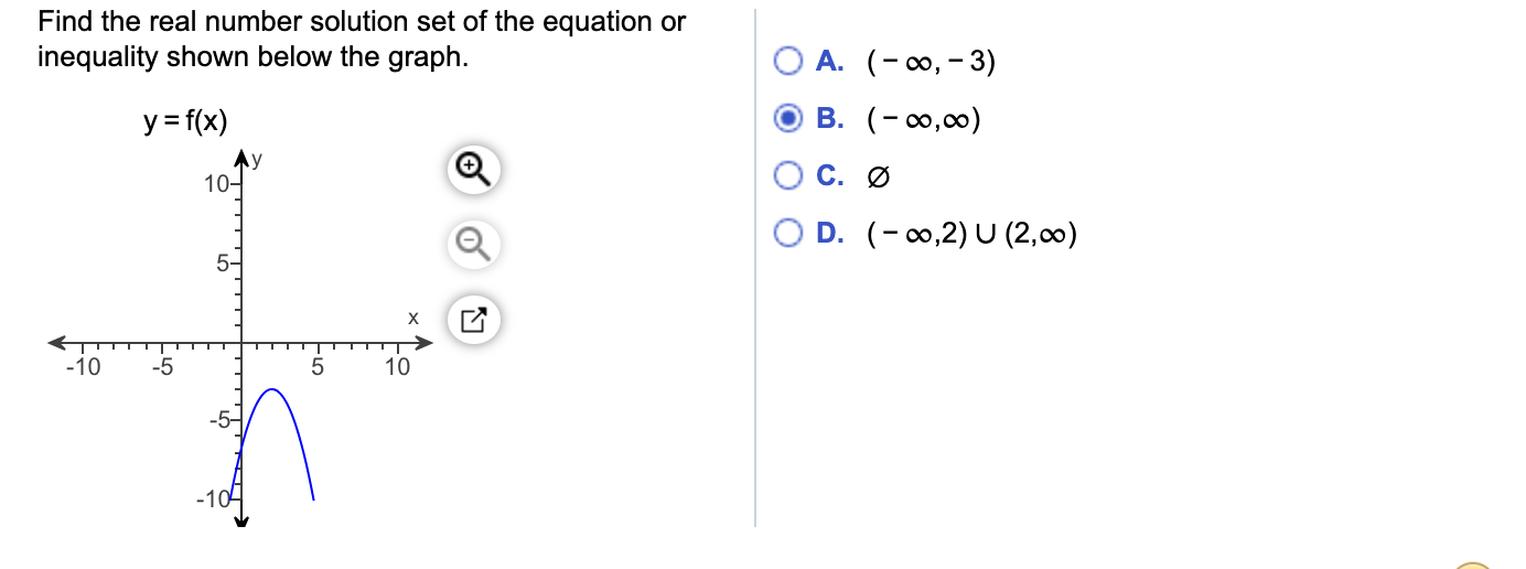 Solved Find the real number solution set of the equation or | Chegg.com