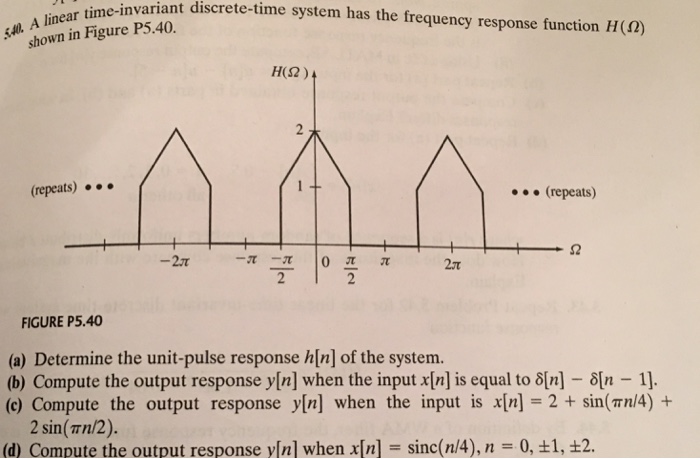 Solved time-invariant discrete-time system has the frequency | Chegg.com Solved time-invariant discrete-time system has the frequency | Chegg.com