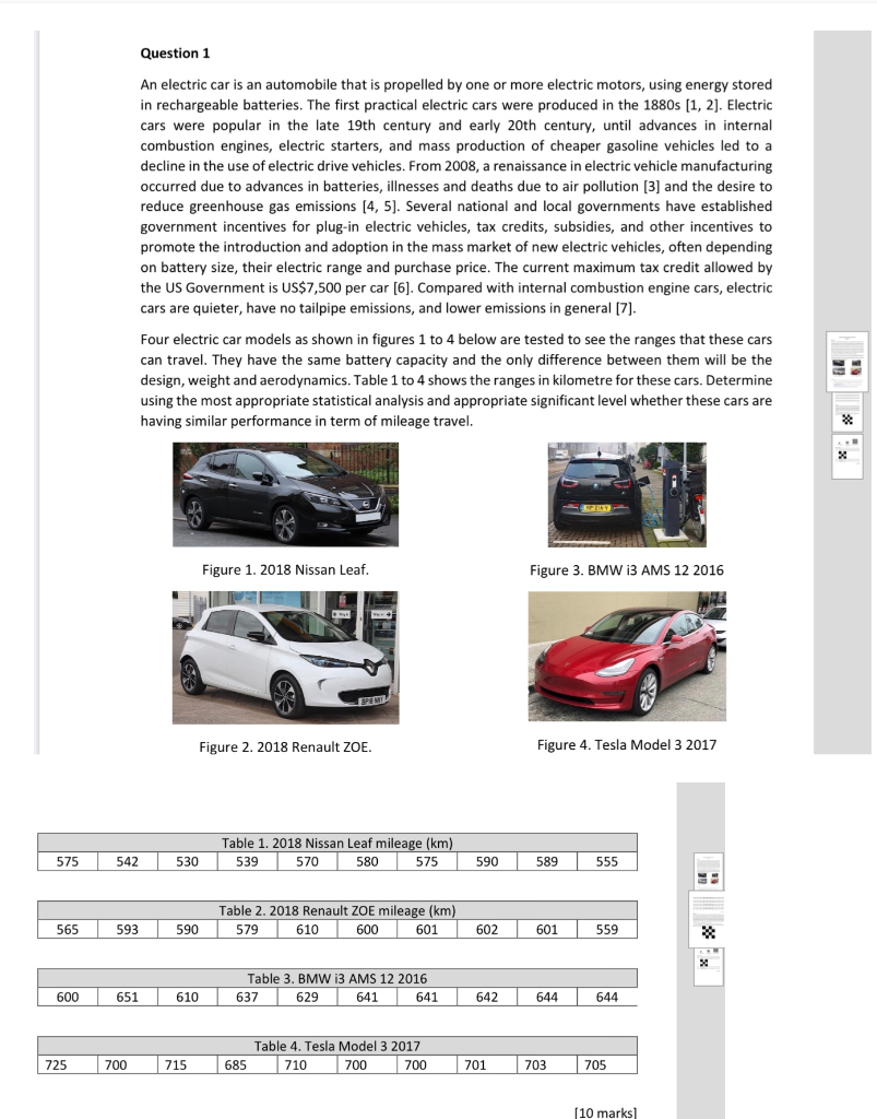 Solved Question 1 An electric car is an automobile that is | Chegg.com