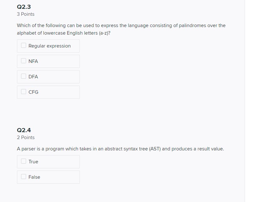 Solved Q2.3 3 Points Which of the following can be used to | Chegg.com